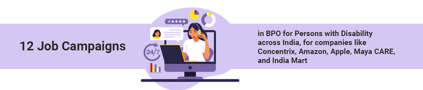 12 Job Campaigns in BPO for Persons with Disability across India, for ...